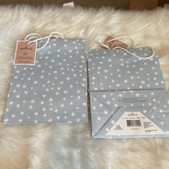 Hallmark | Party Supplies | 10 2 Hallmark Blue And White Star Gift Set ...